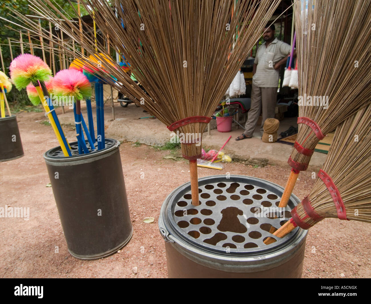 Locally produced fiber based goods contrast with plastic nylon goods ...