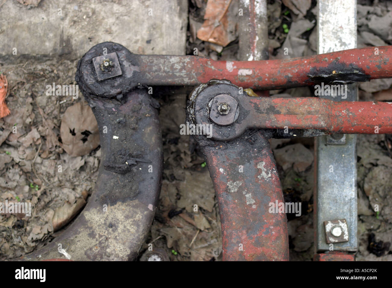 30th August 2006. Signal linkage connecting the controls in the signal ...
