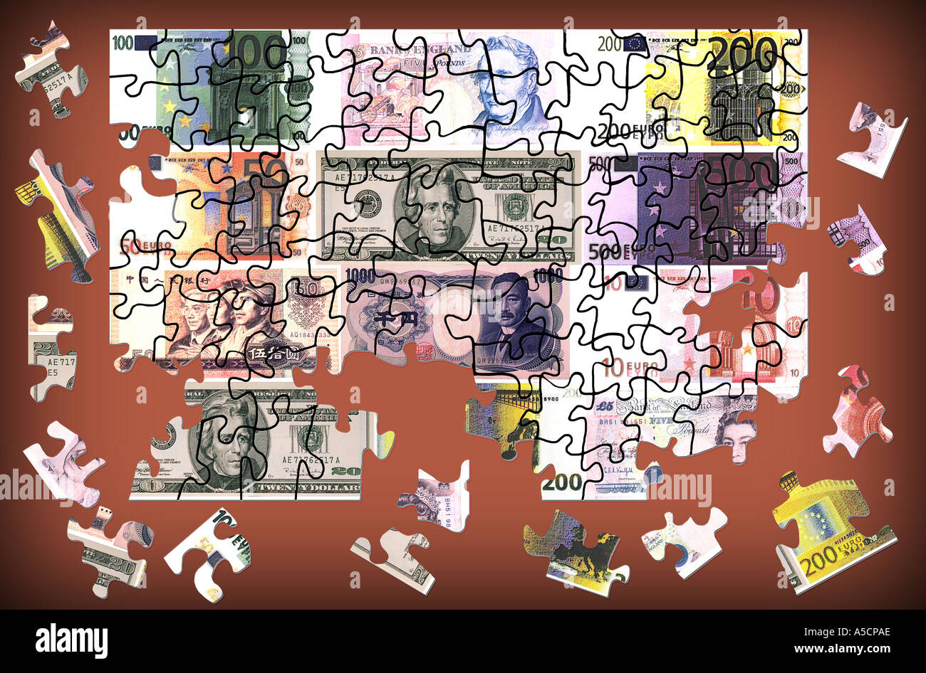 Money jigsaw pound hi-res stock photography and images - Alamy