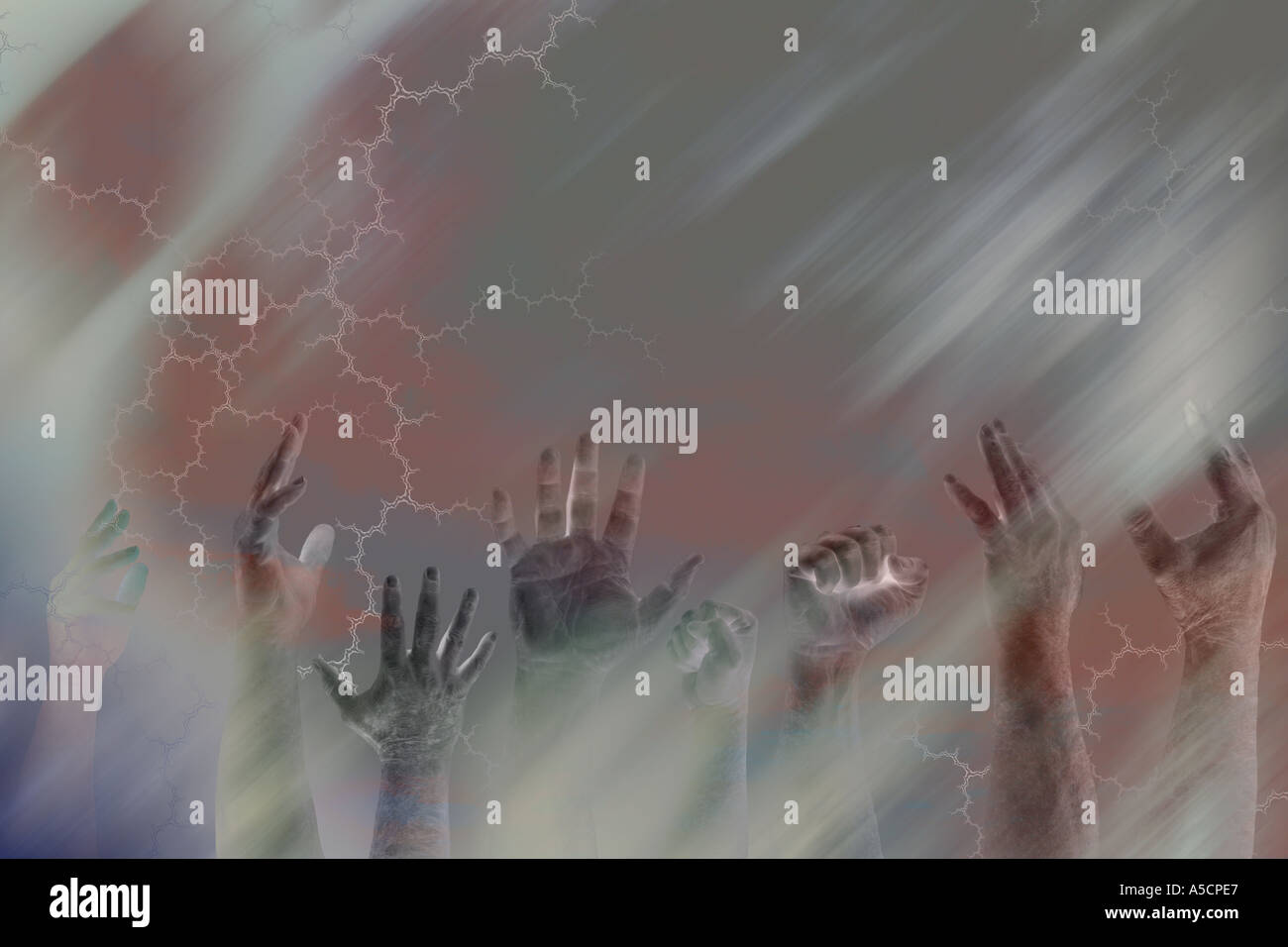 Upraised hands hi-res stock photography and images - Alamy