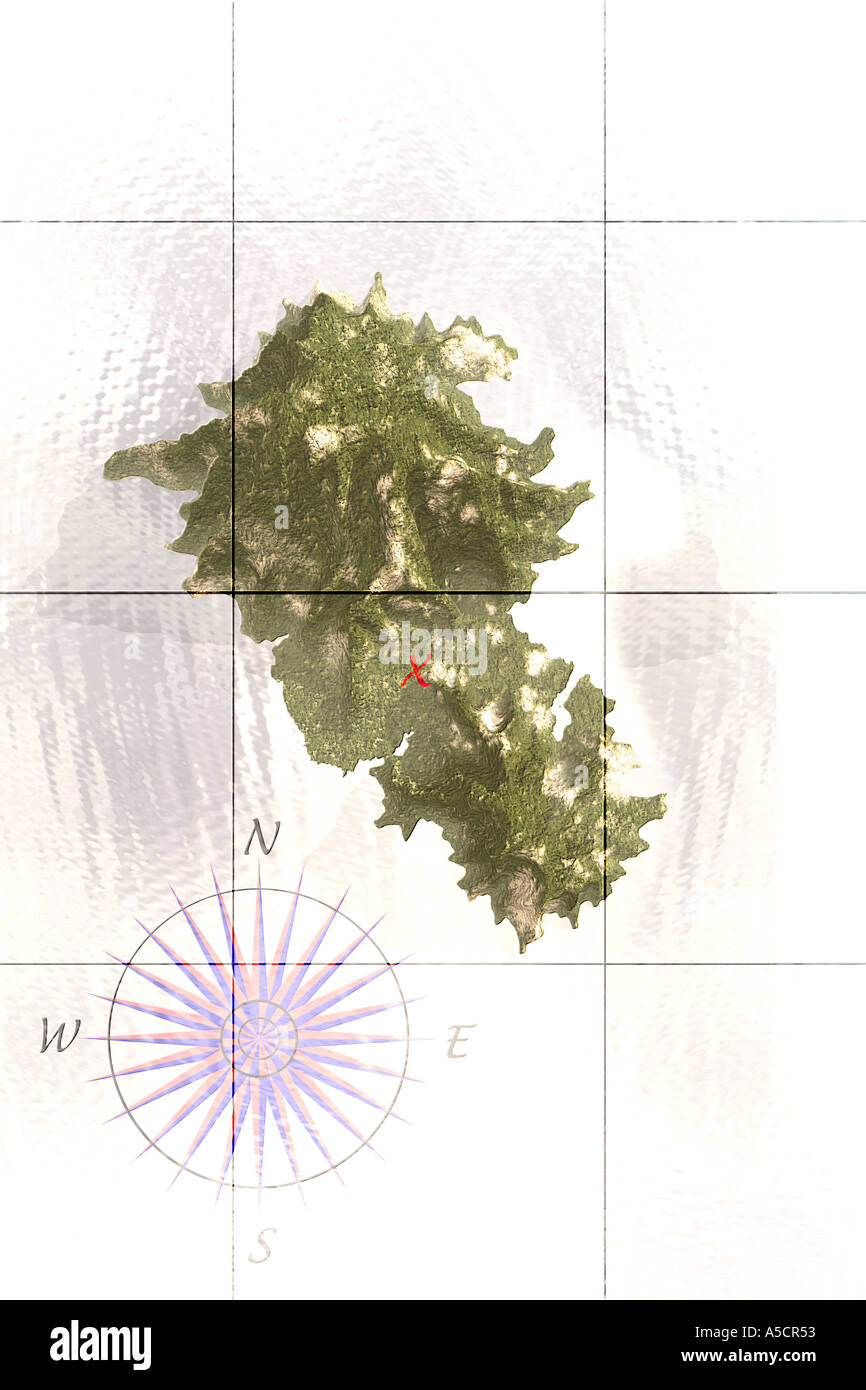 X marks the spot treasure map hi-res stock photography and images - Alamy