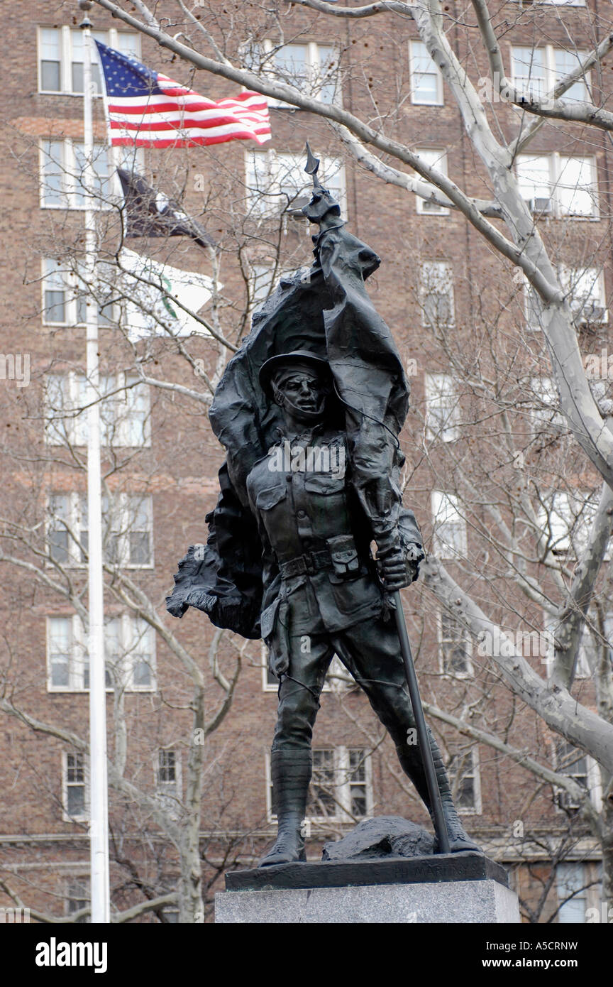 The Abingdon Square Doughboy statue in Greenwich Village Stock Photo ...