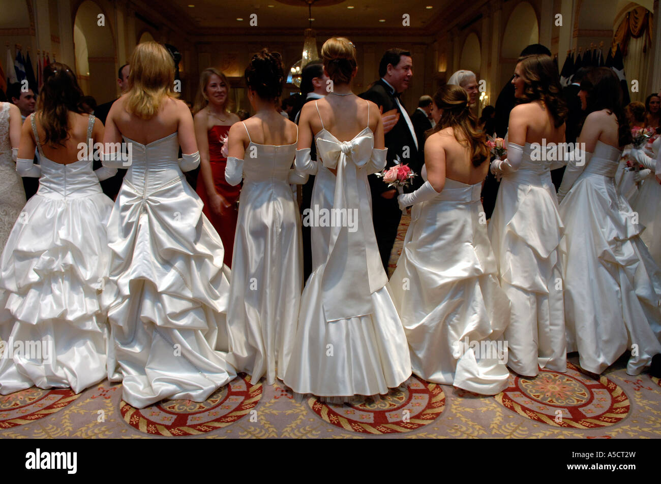 The receiving line at the 52nd International Debutante Ball at the ...