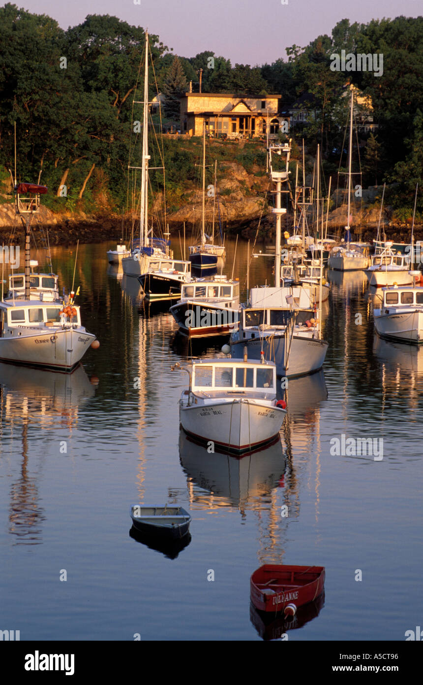 Oguinquit Maine The boats of Perkins Cove Stock Photo - Alamy
