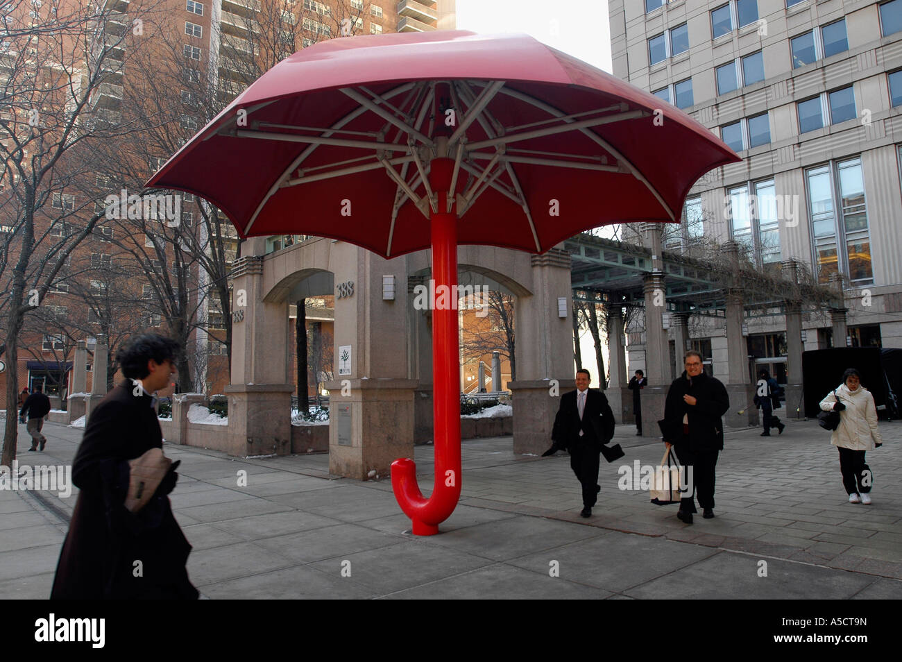 The Citigroup umbrella in front of it s Lower Manhattan office Stock ...