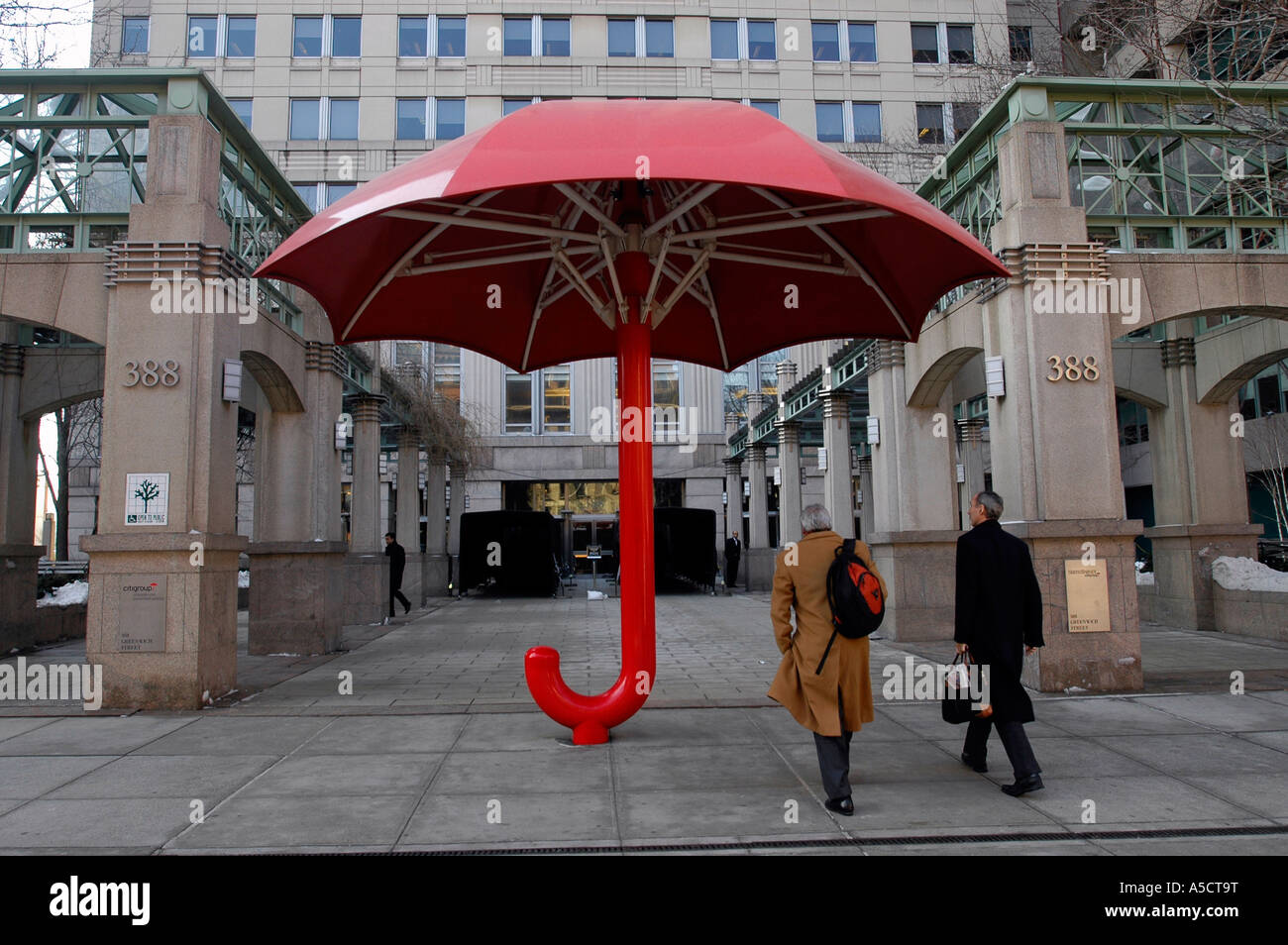 The Citigroup umbrella in front of it s Lower Manhattan office Stock ...