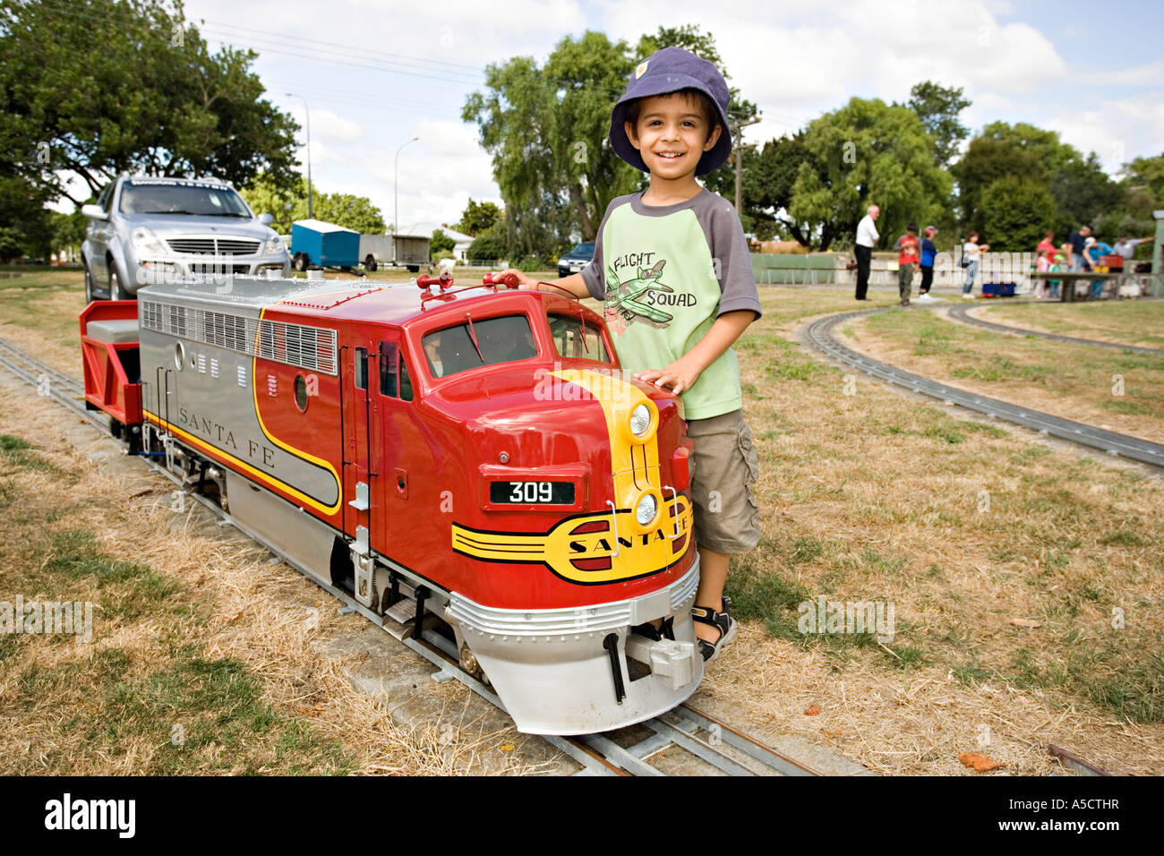 Riding miniature steam locomotive hi-res stock photography and images ...
