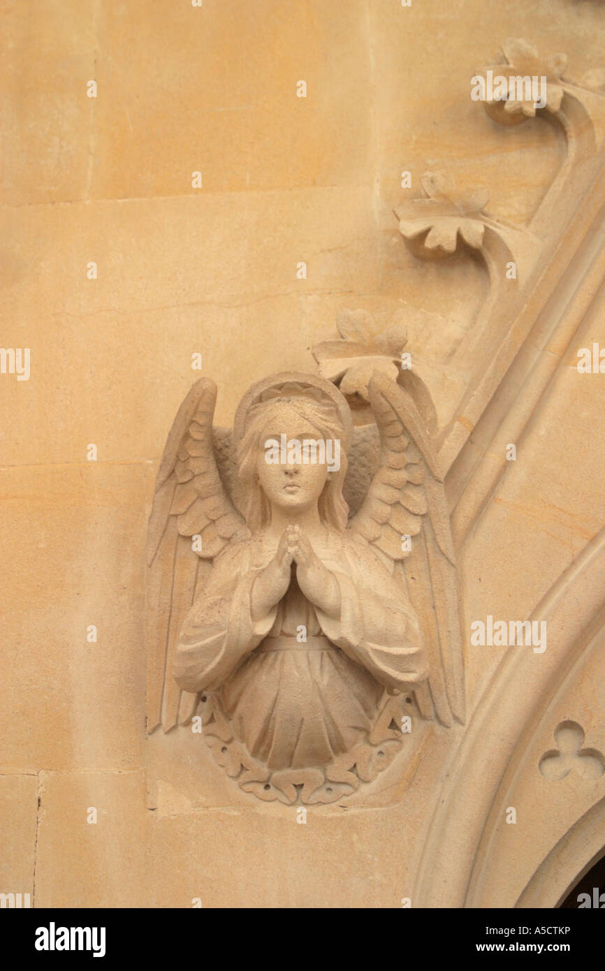 Carved stone angel inside Arundel Cathedral Stock Photo - Alamy