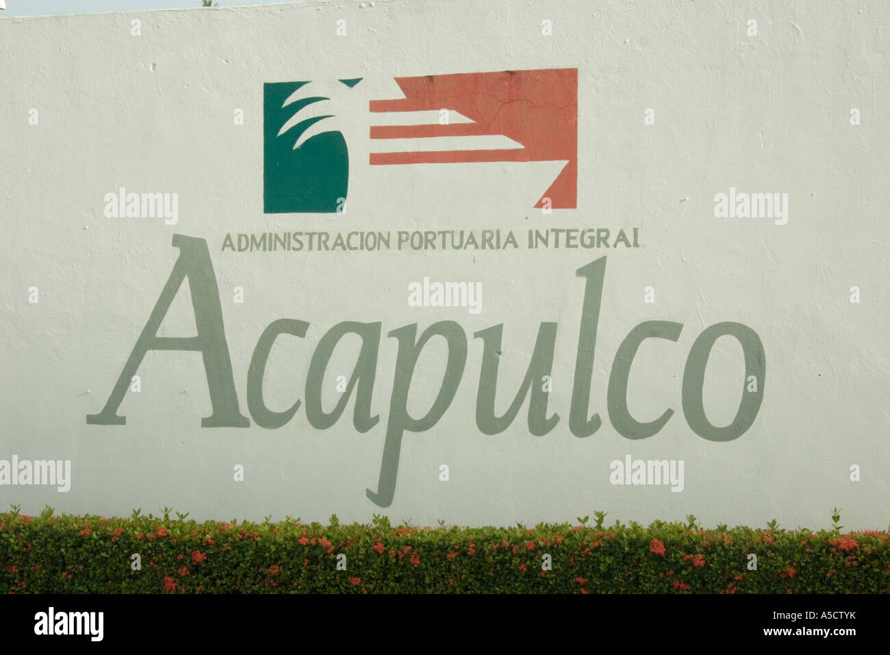 closeup of port Acapulco sign at the port of Acapulco Mexico Stock ...