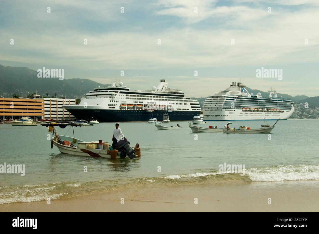 Princess Cruises Coral Princess and Holland America ms Veendam at the ...