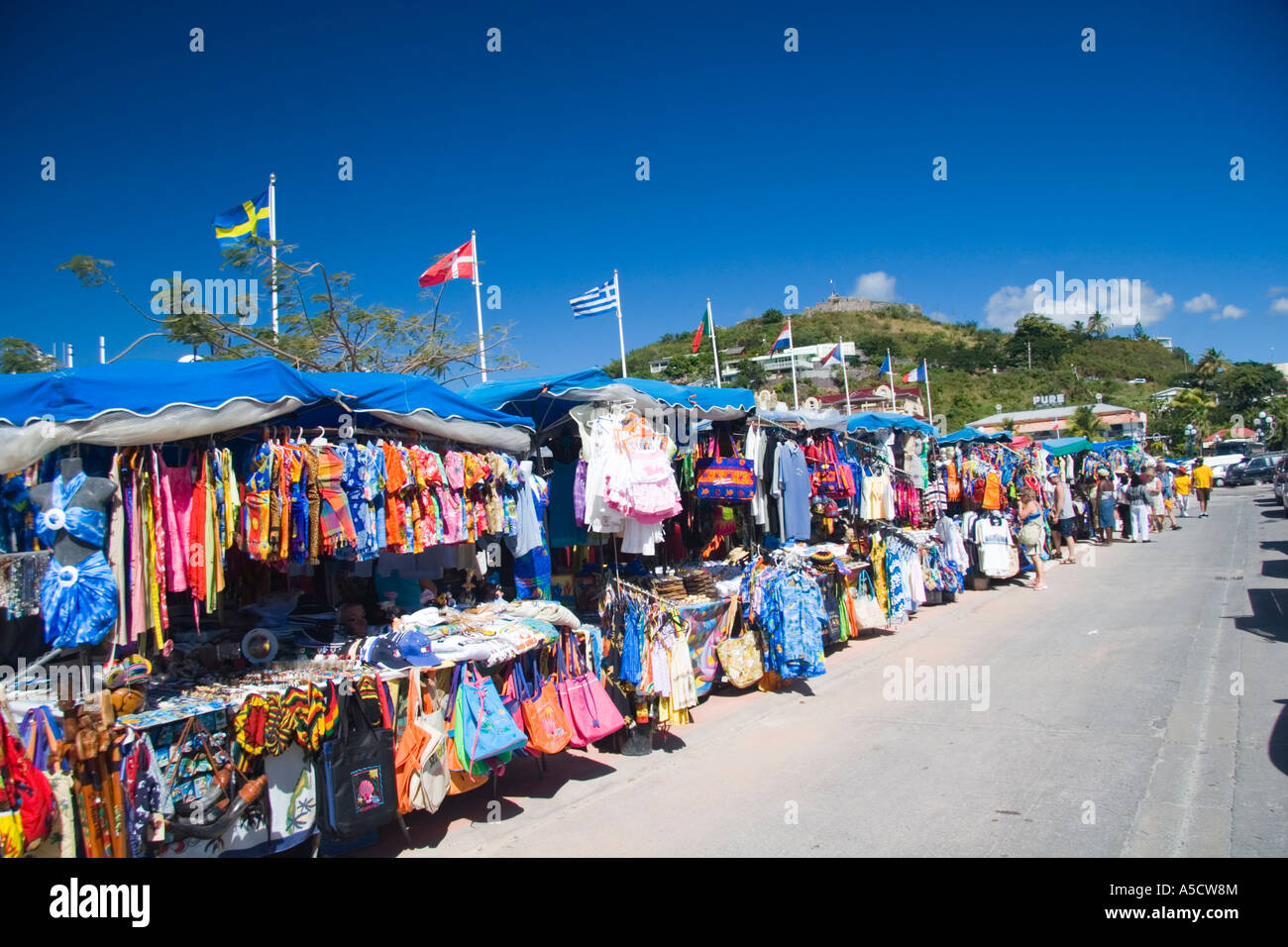 Marigot market st martin hi-res stock photography and images - Alamy
