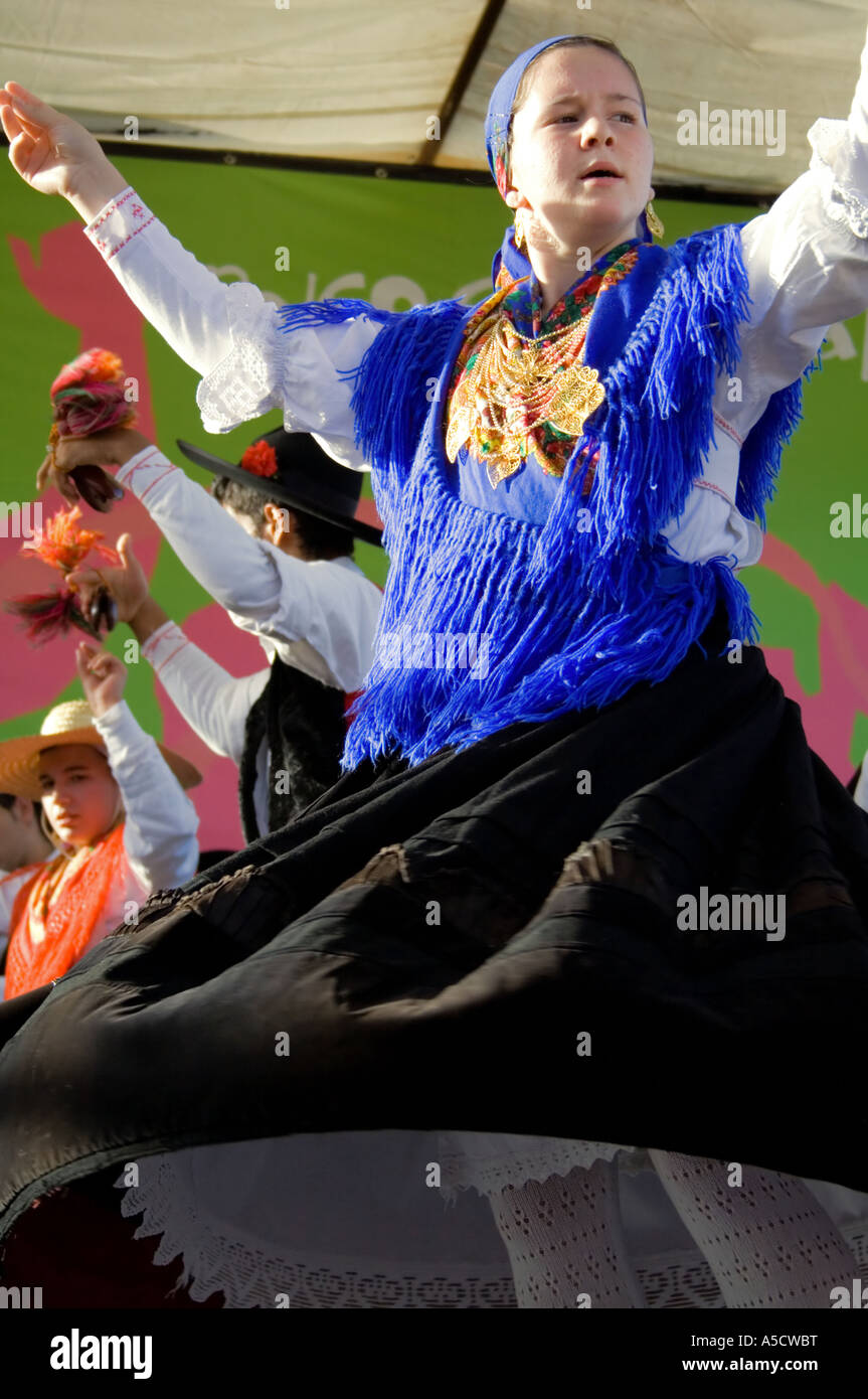 Folklore festival with dancers from Minho (North region of Portugal ...