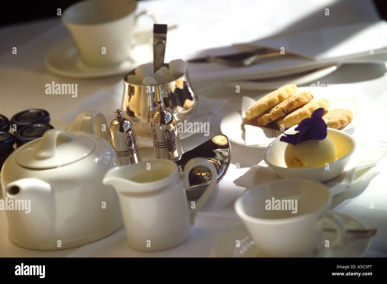 Afternoon tea with shortbread Stock Photo - Alamy