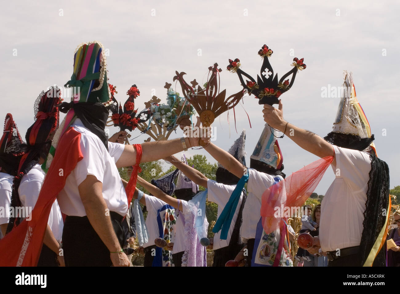 The Matachines dance at El Rancho de las Golondrinas, New Mexico Stock ...