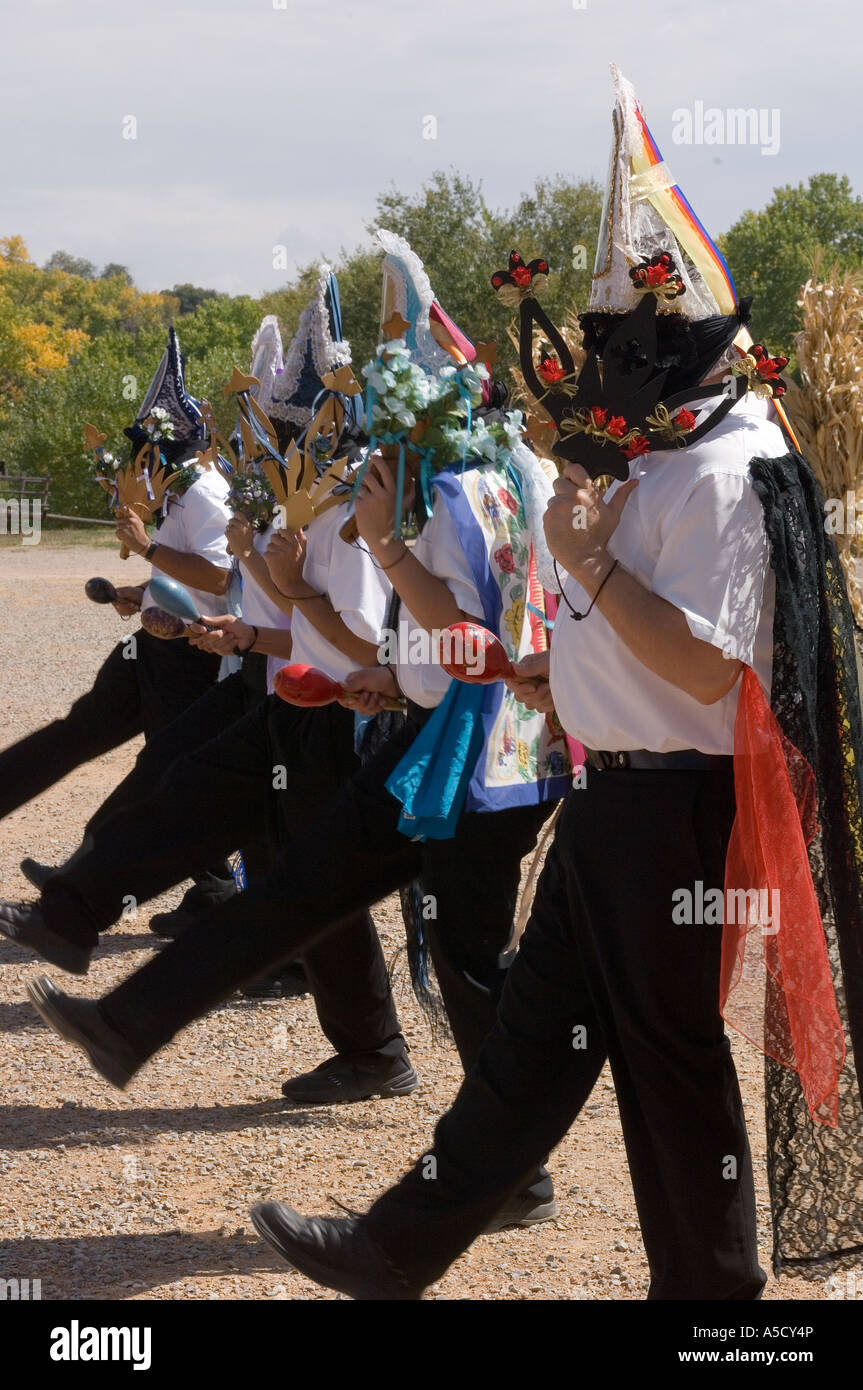 The Matachines dance at El Rancho de las Golondrinas, New Mexico Stock ...