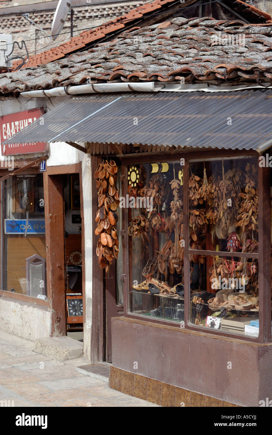 FYROM Republic of Macedonia. SKOPJE Shop in the Old Bazaar, Carsija the ...