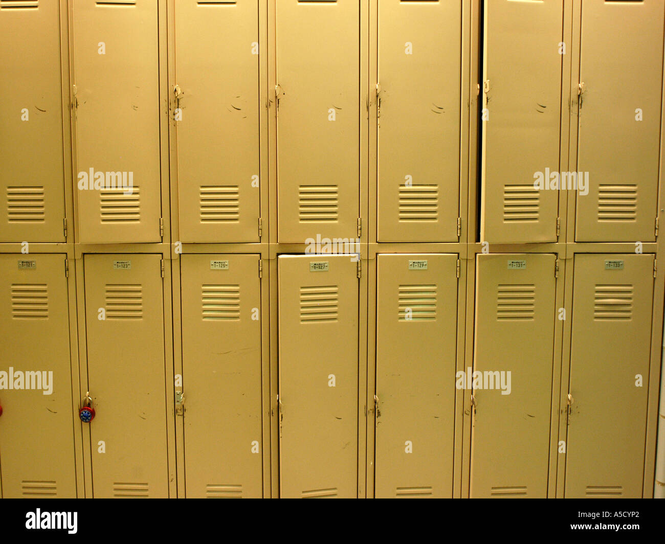 Lockers at school Stock Photo - Alamy