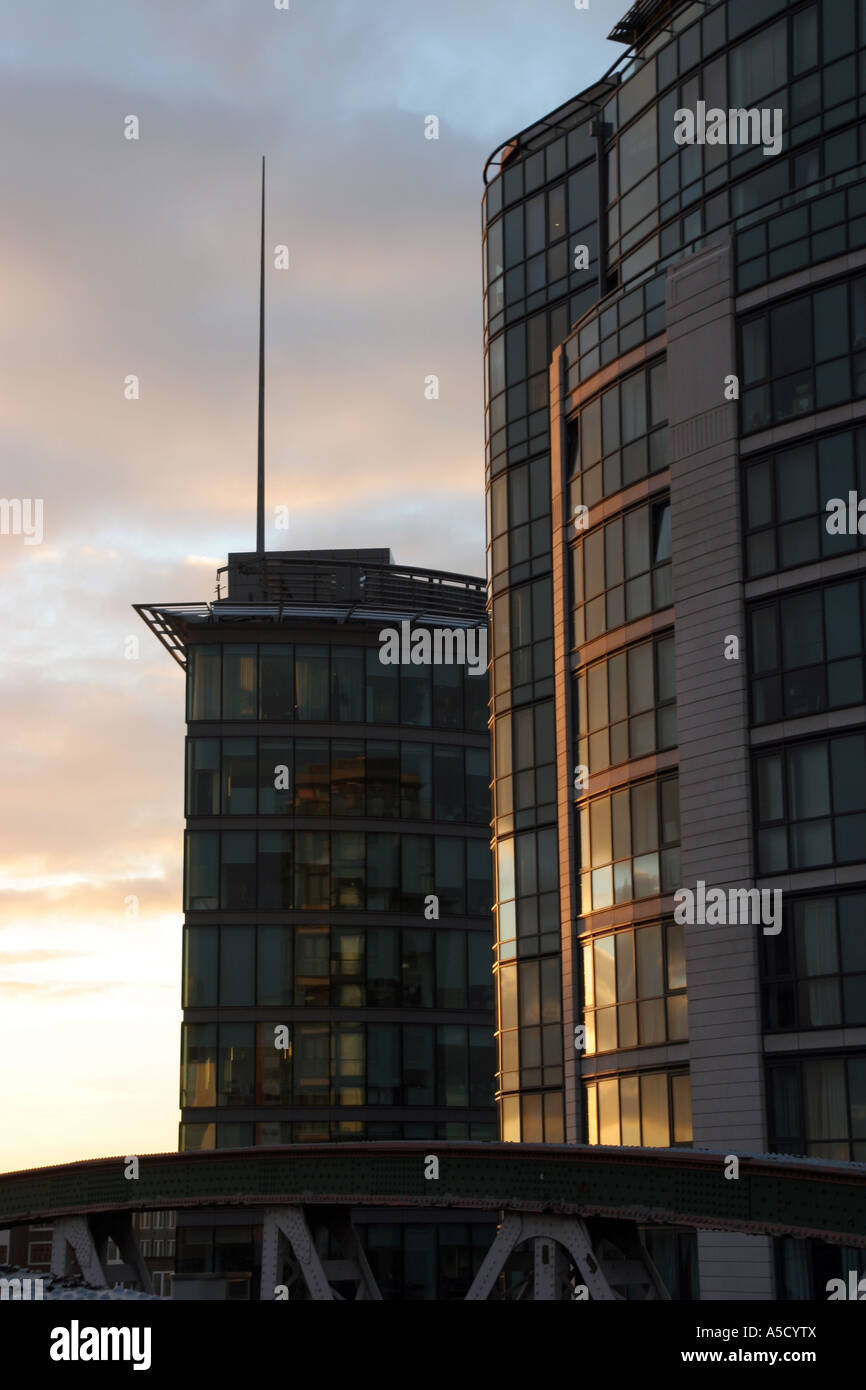 Sunset over the Paddington Bridge project of Bishops Bridge Road in ...
