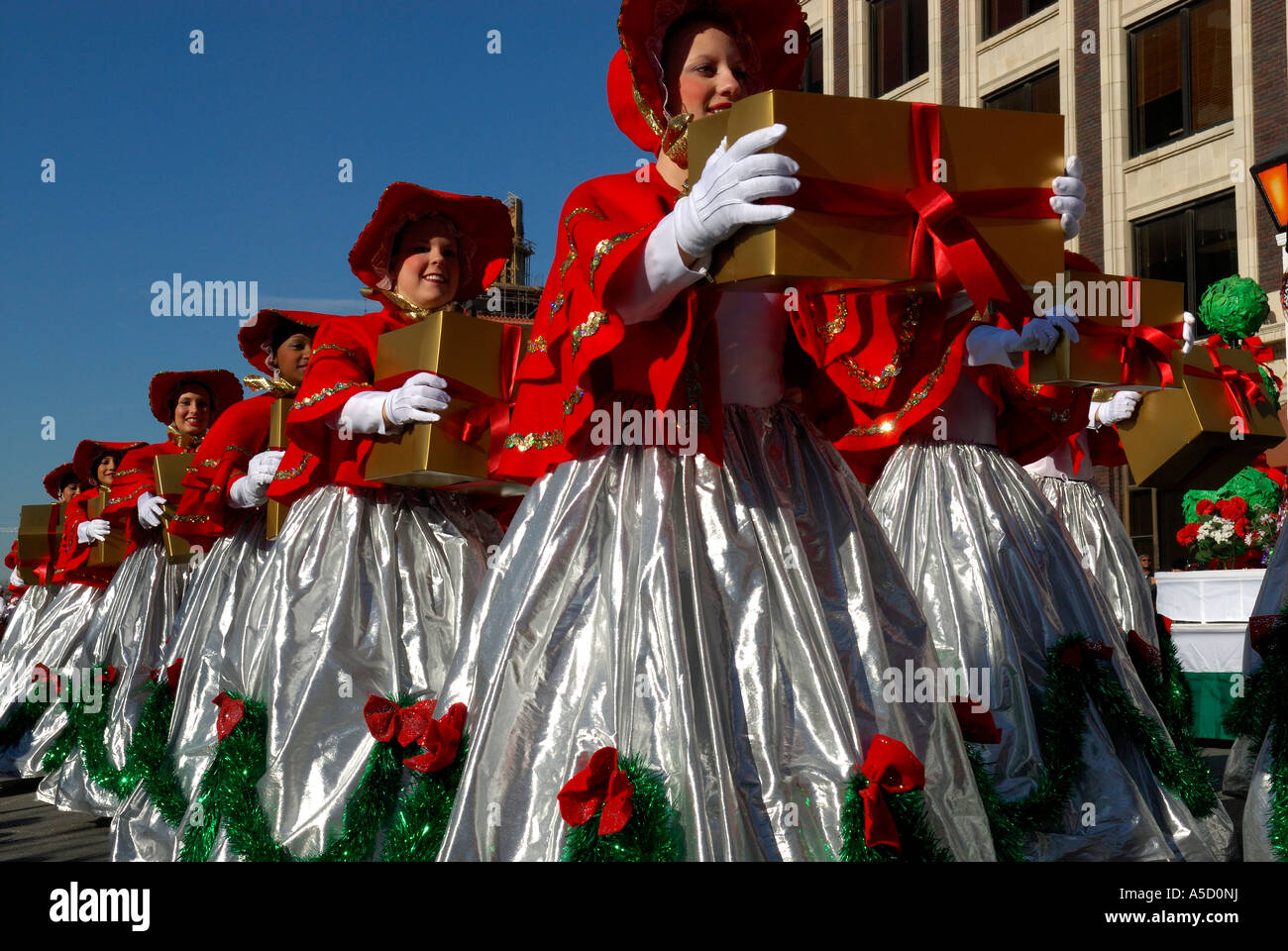 Women wearing little red riding hoods during a parade Stock Photo - Alamy