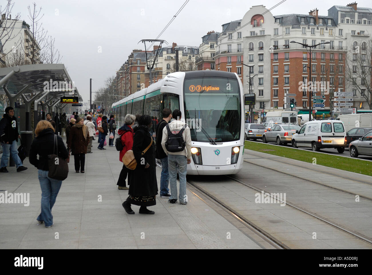 Tramway in Paris, France Stock Photo - Alamy