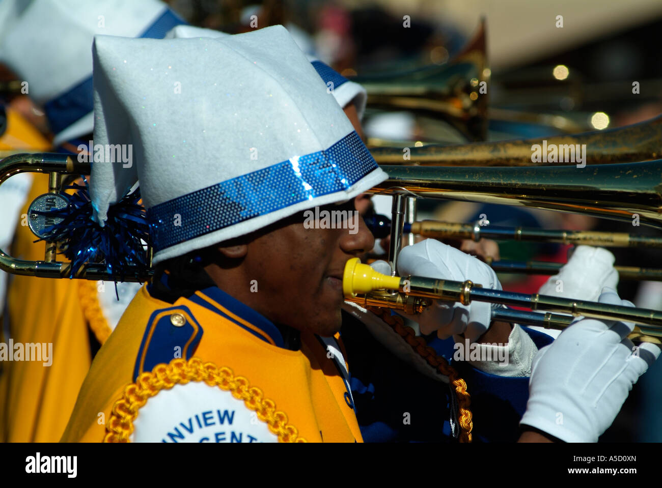 Blue trumpets hi-res stock photography and images - Alamy
