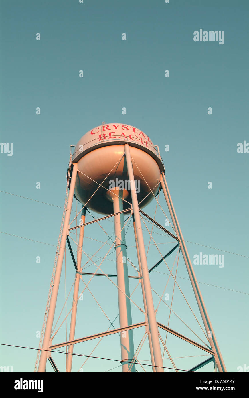 Water tower of Crystal Beach in Bolicar Peninsula Stock Photo - Alamy