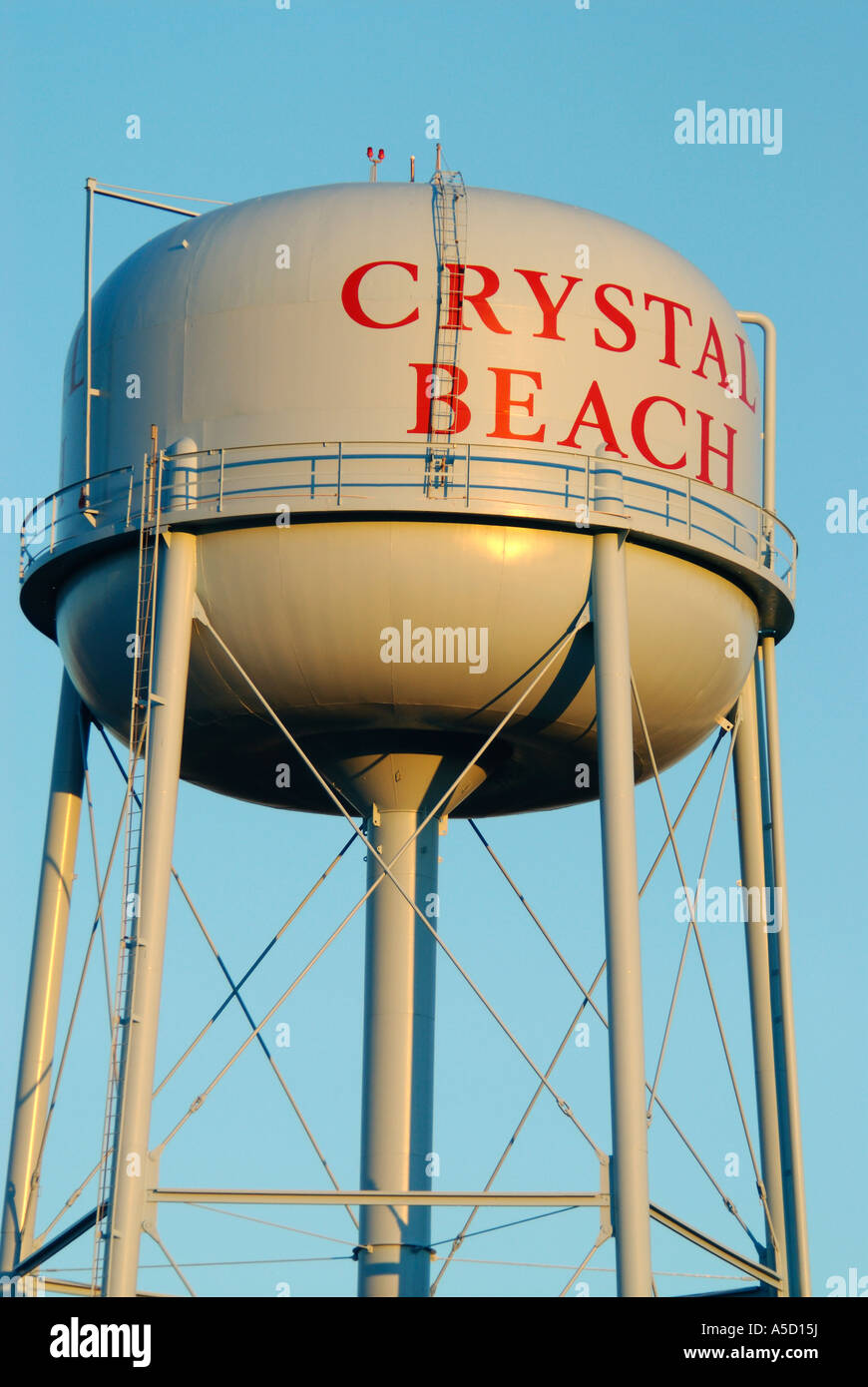 Water tower of Crystal Beach in Bolicar Peninsula Stock Photo - Alamy