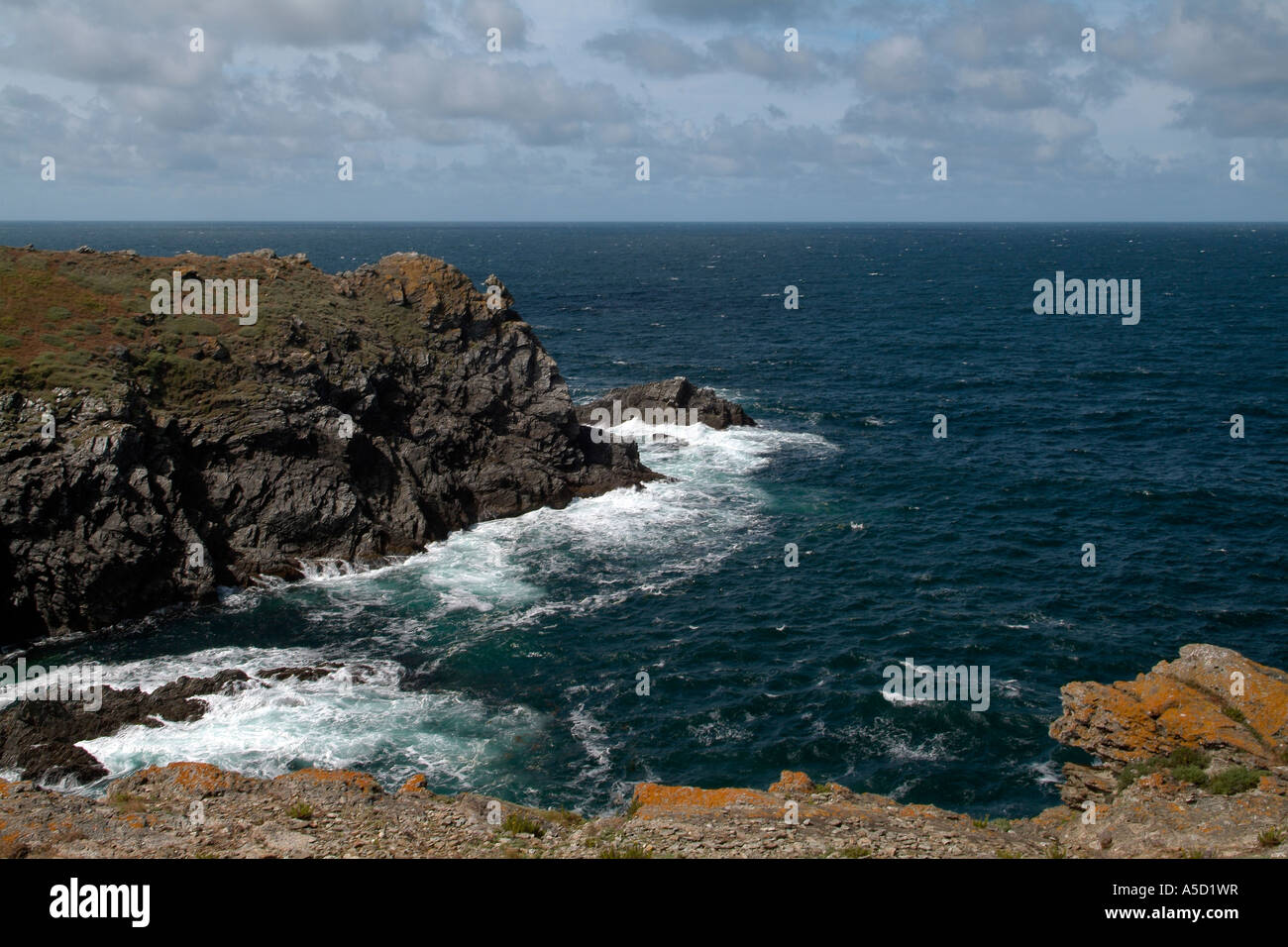 Cliffs on the coast in Belle Ile en Mer, Brittany Stock Photo - Alamy