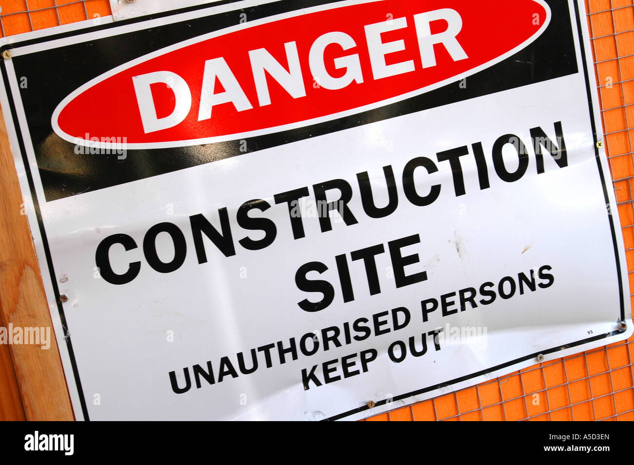 Danger, Construction Site sign Stock Photo - Alamy