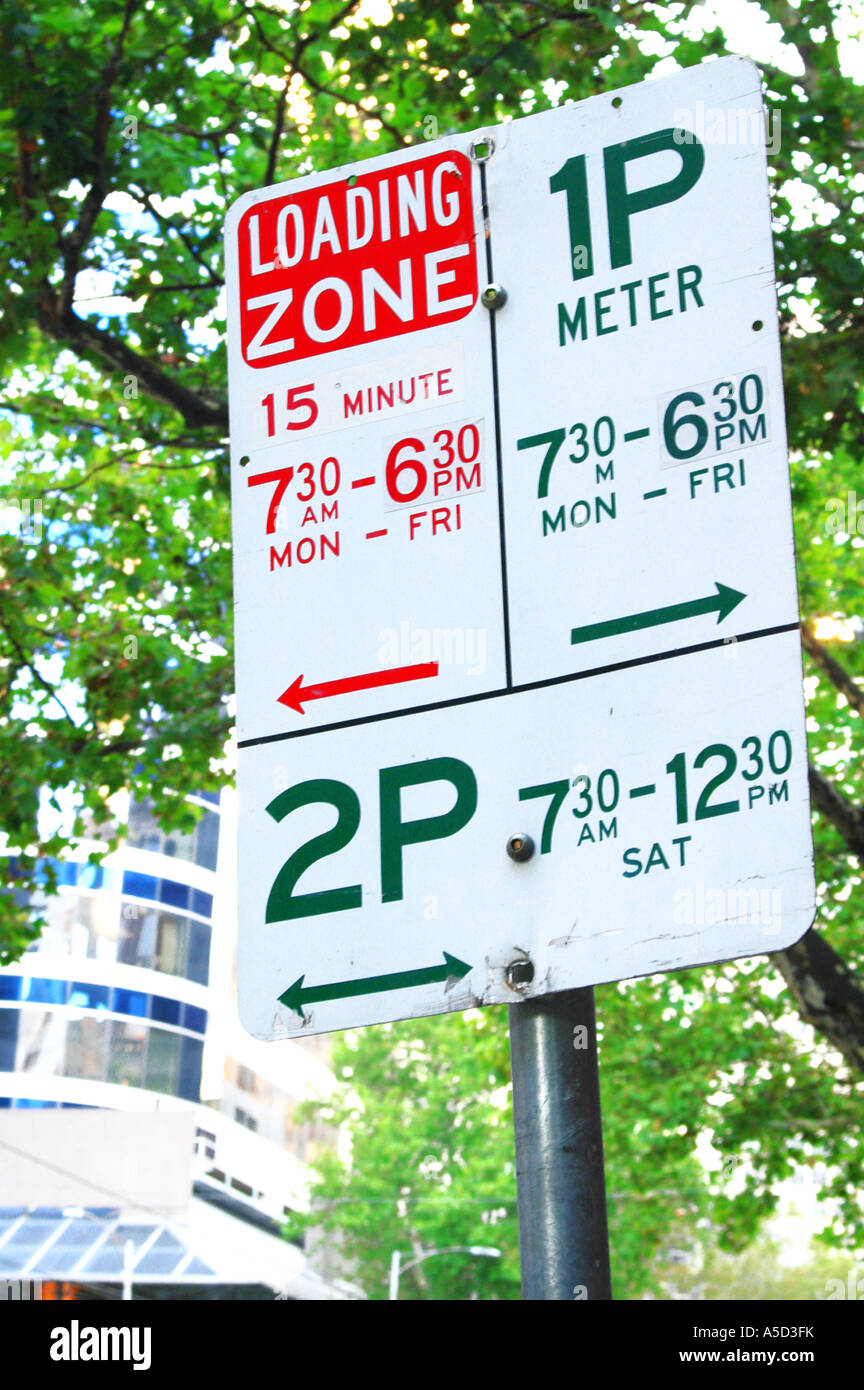 Street parking sign Stock Photo - Alamy