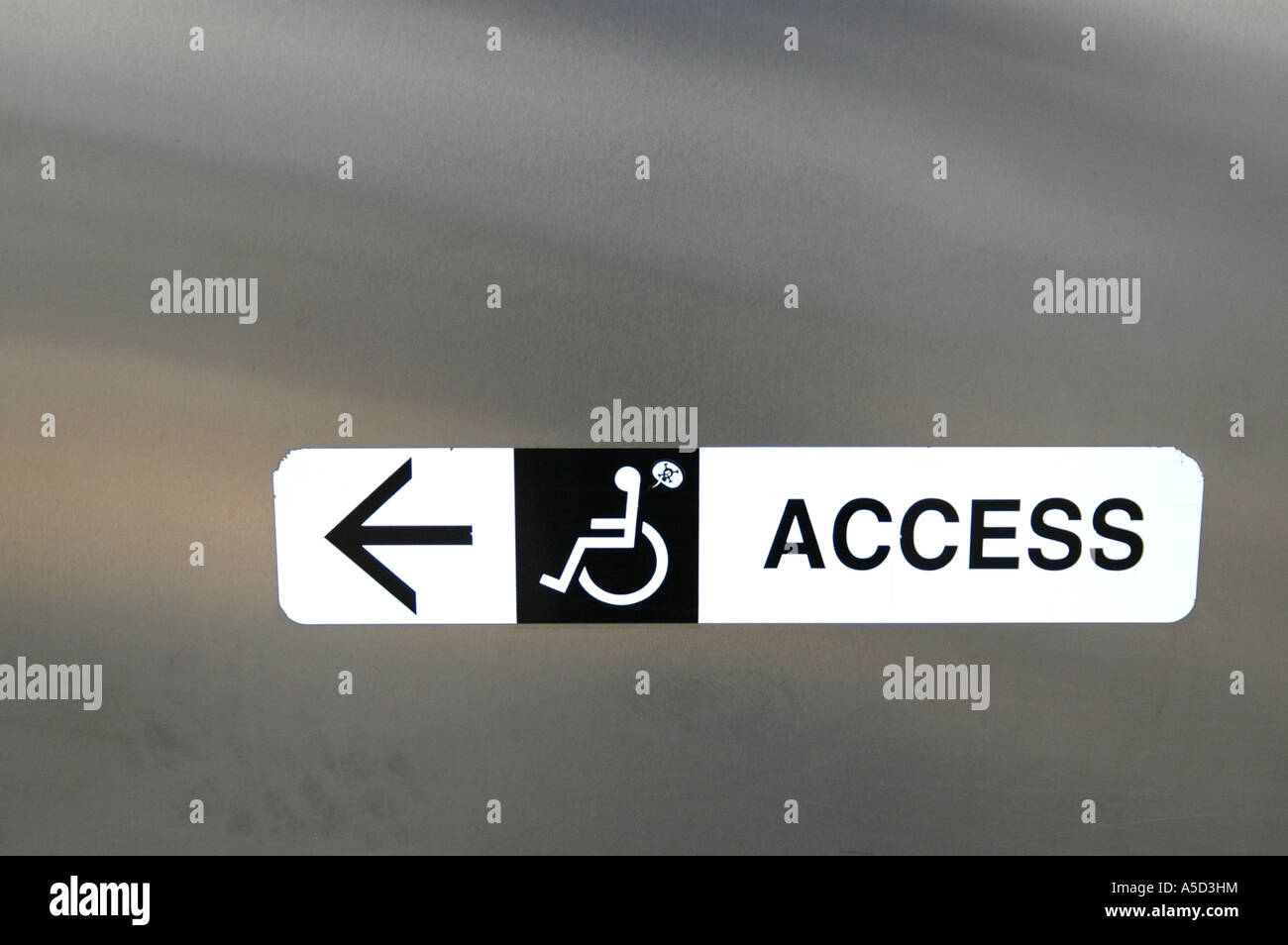 Wheelchair access ramp sign Stock Photo - Alamy