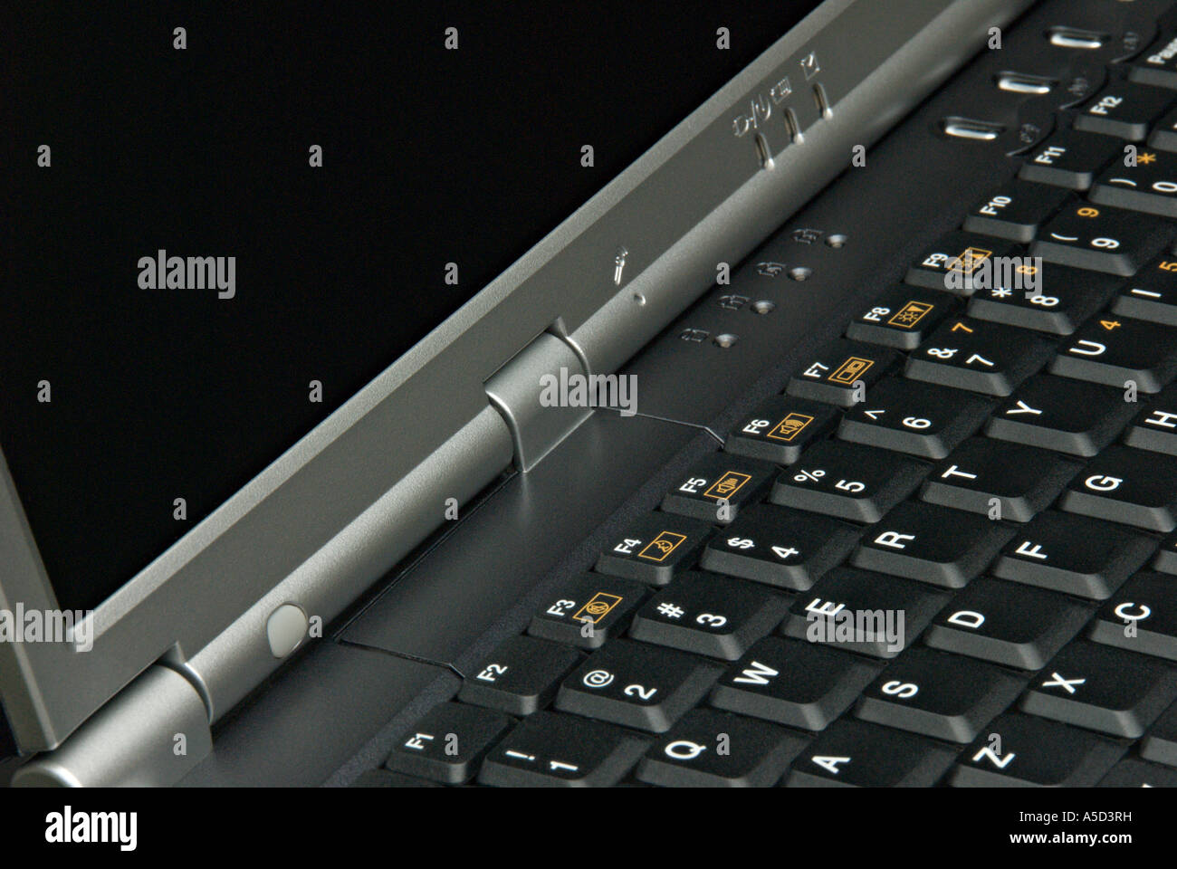 Computer laptop close up showing screen and keyboard Stock Photo - Alamy