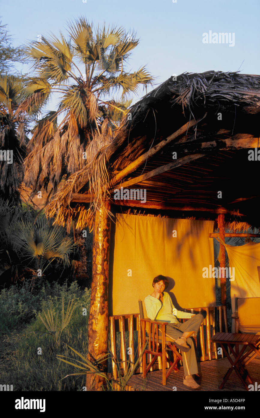 Tanzania Lake Eyasi Kisima Ngeda tourist camp Stock Photo - Alamy