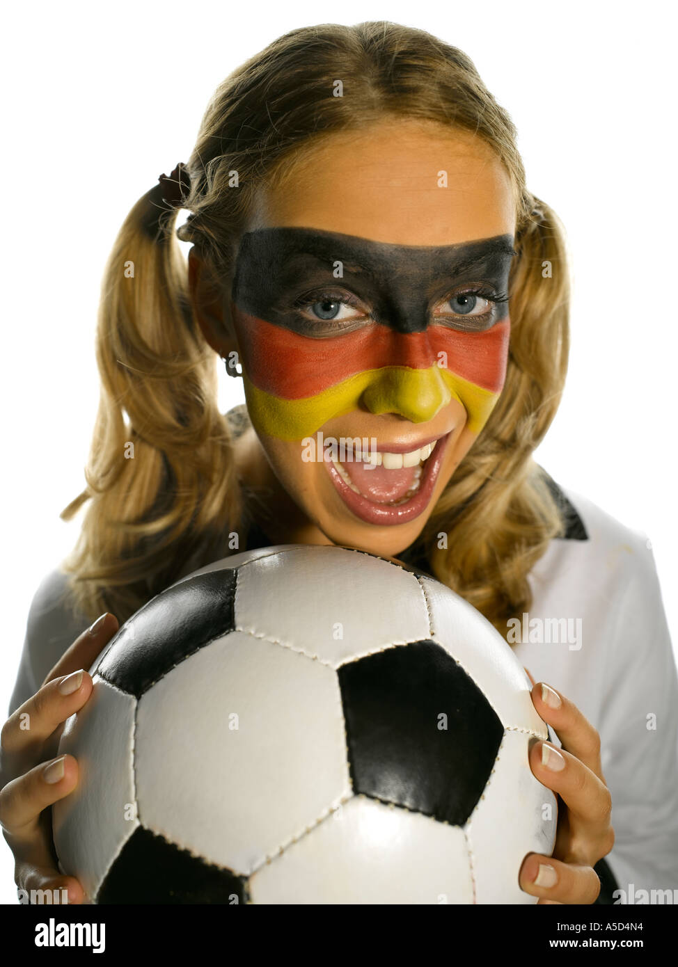 German female soccer fan Stock Photo - Alamy
