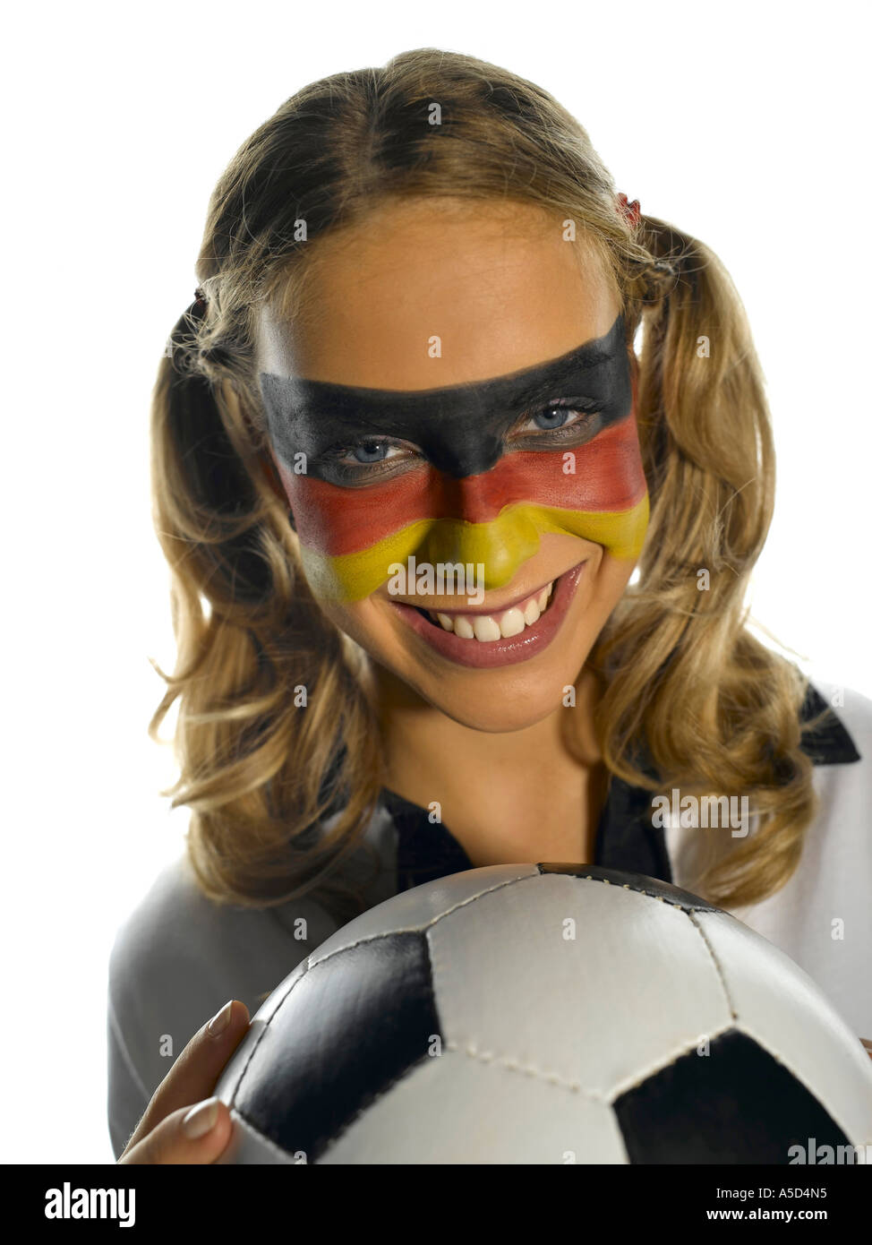 German female soccer fan, close-up Stock Photo - Alamy