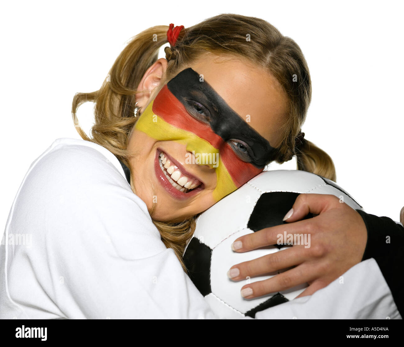German female soccer fan, close-up Stock Photo - Alamy