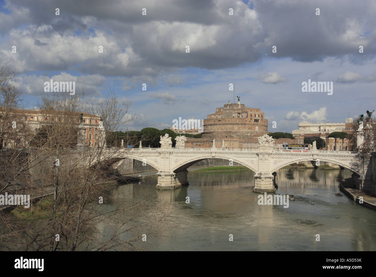 Castel Sant' Angelo & Ponte Vittorio Emanuele II, Rome Stock Photo - Alamy