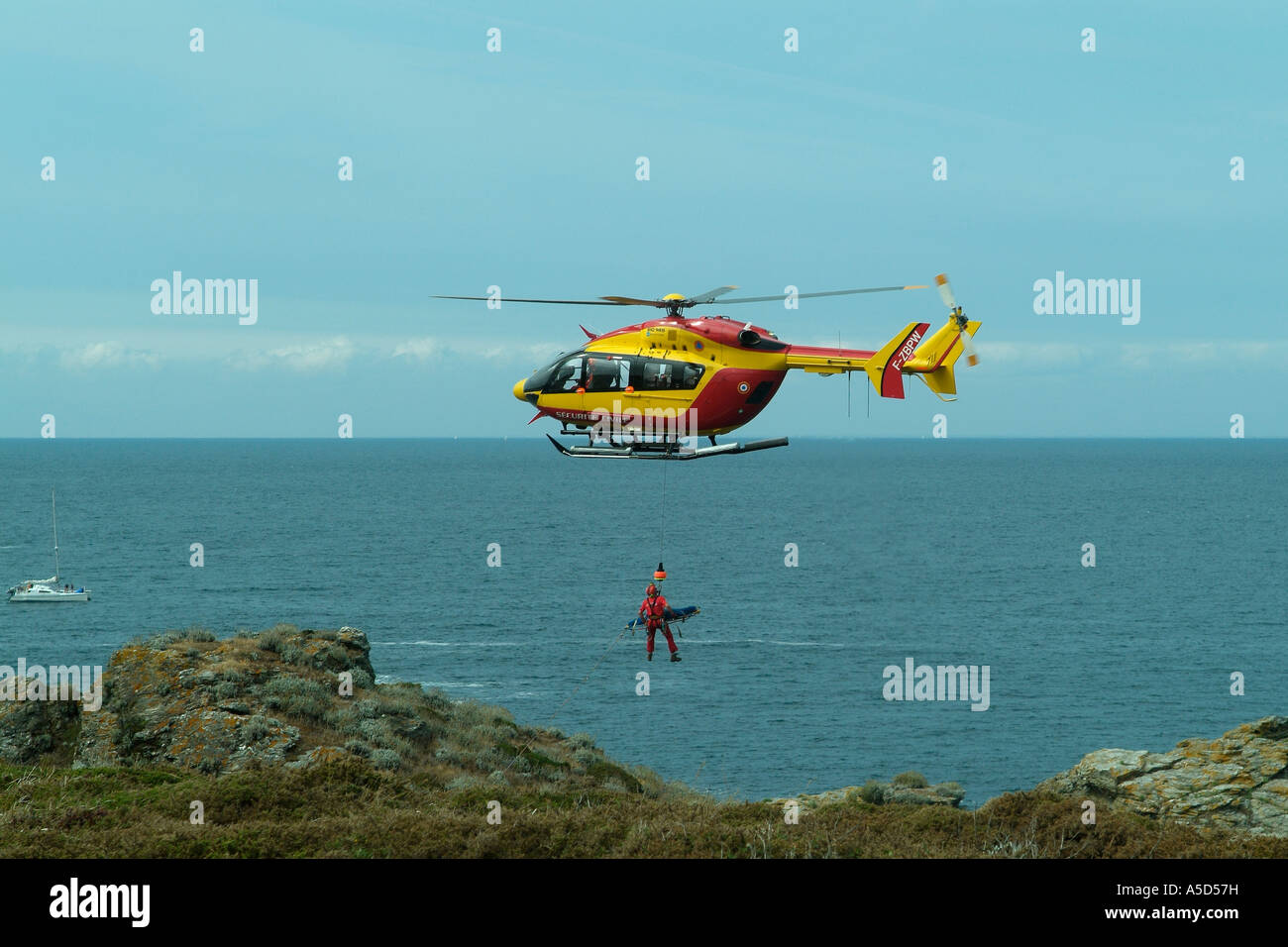 Air Ambulance Rescue Helicopter France High Resolution Stock ...