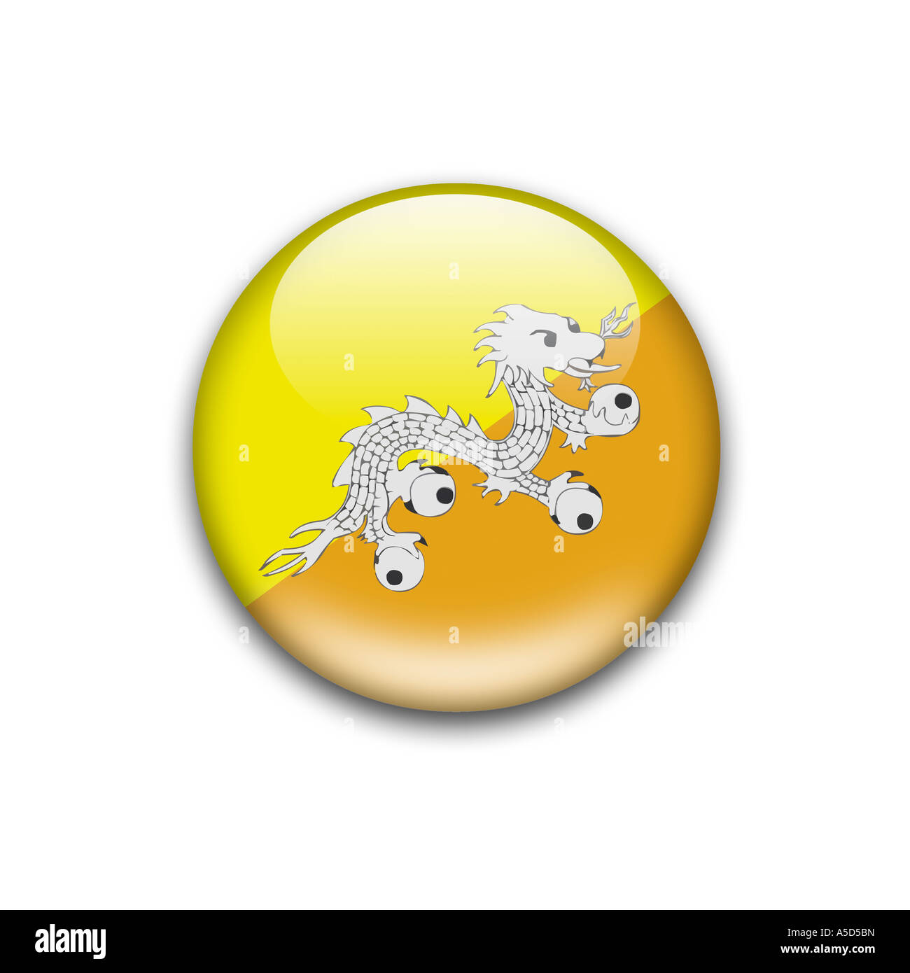 Flag of Bhutan Stock Photo - Alamy