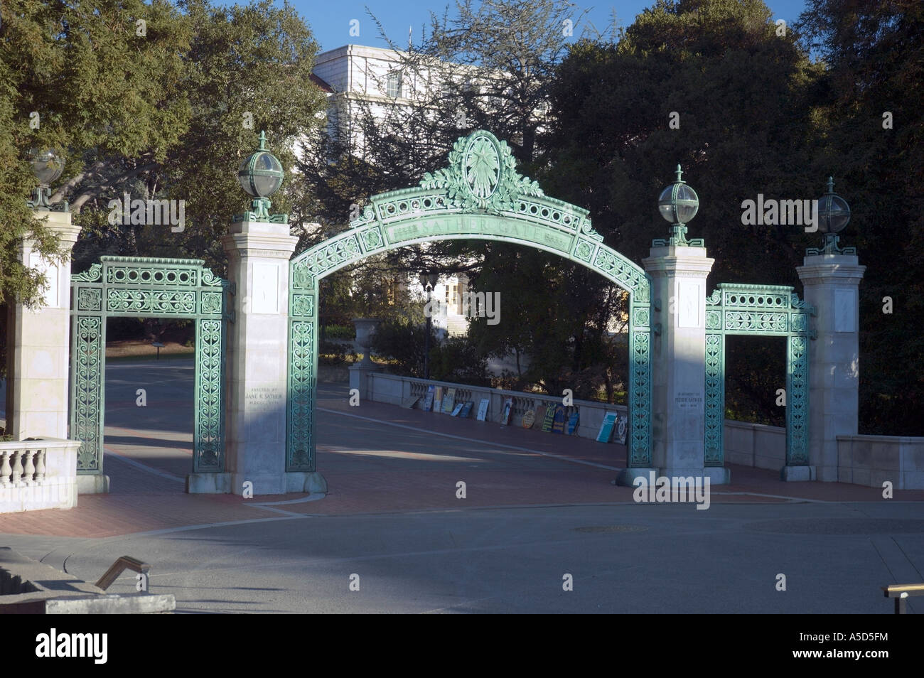 Sather Gate, main entrance to the University of California Berkeley ...