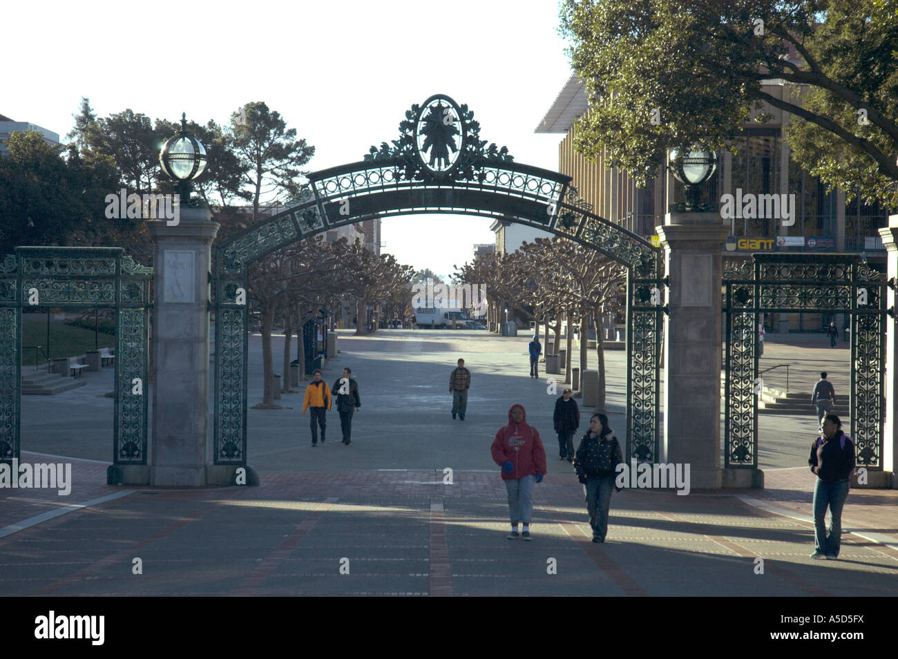 Sather Gate, main entrance to the University of California Berkeley ...