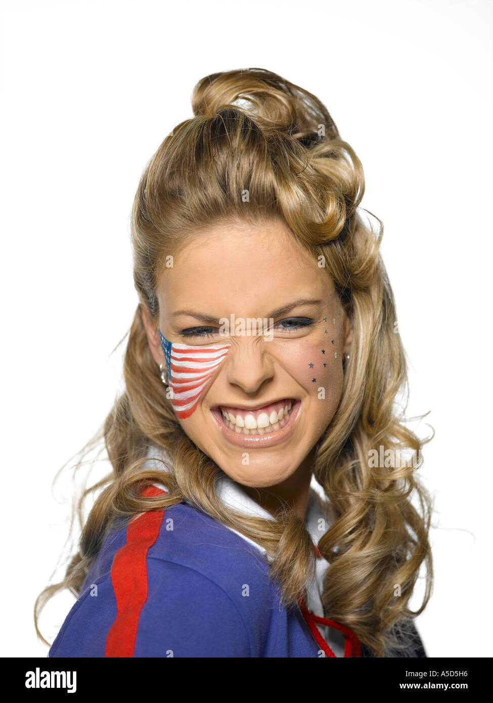 American female sports fan, portrait Stock Photo - Alamy