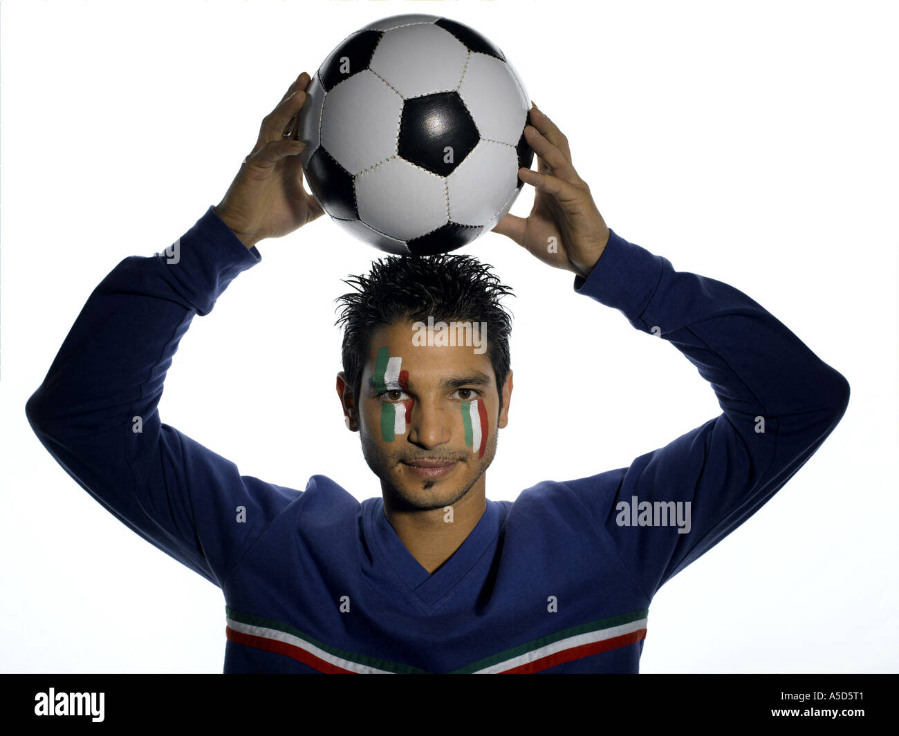 Male italian soccer fan Stock Photo - Alamy