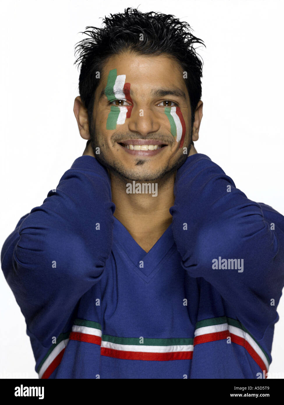 Male italian soccer fan Stock Photo - Alamy