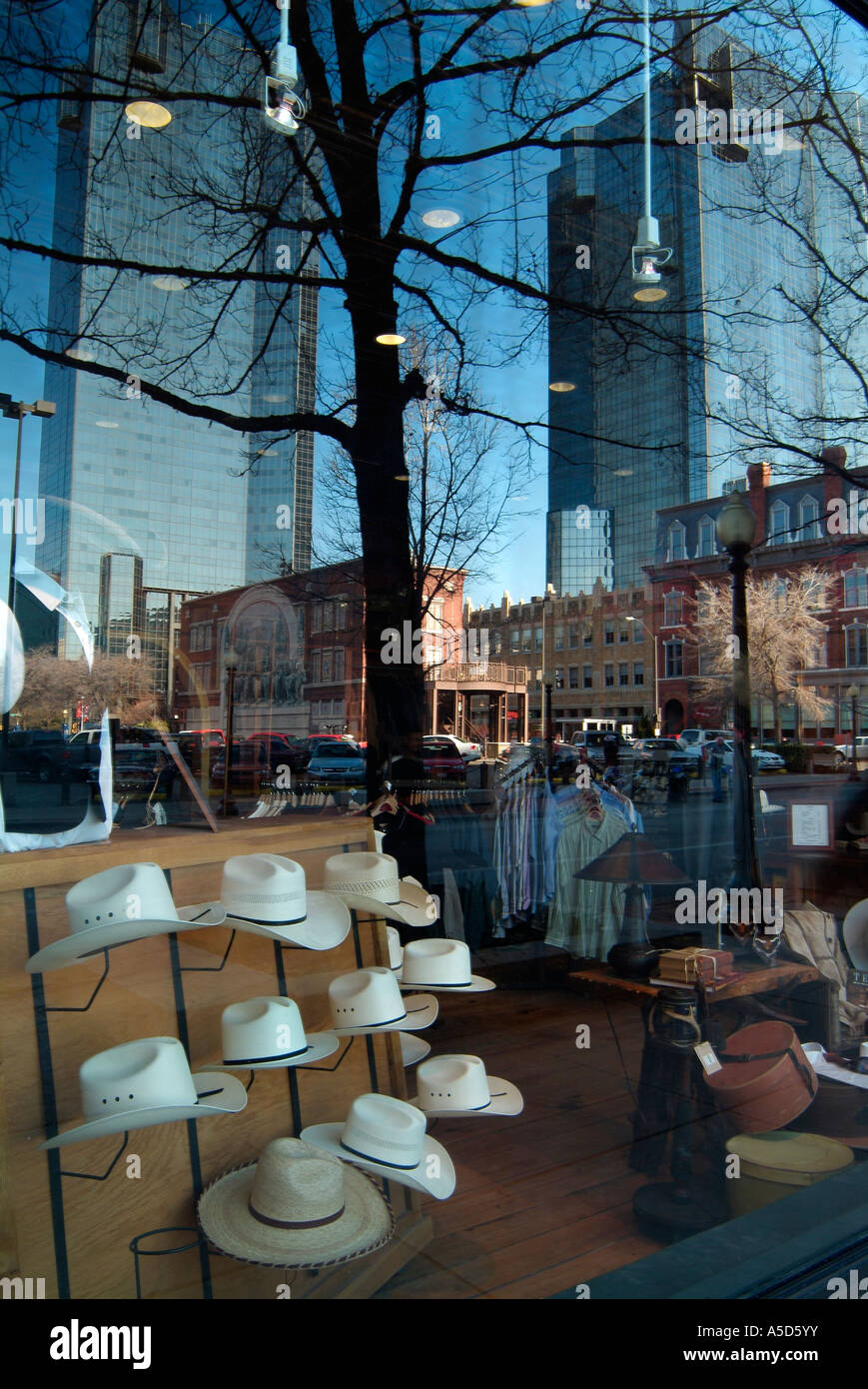 Hats in a shop window hi-res stock photography and images - Alamy