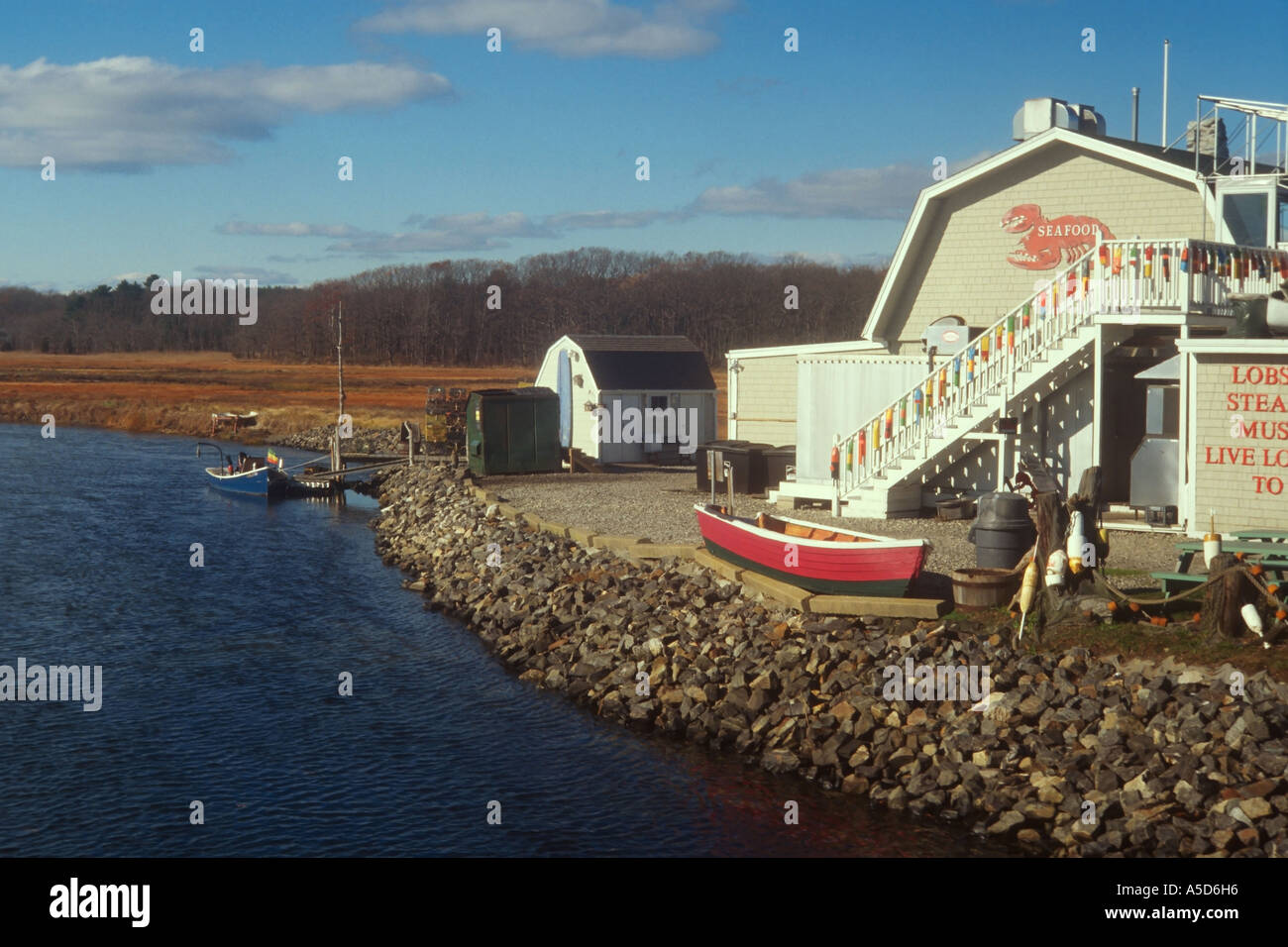 Fish Shack, Coastal New England Stock Photo - Alamy