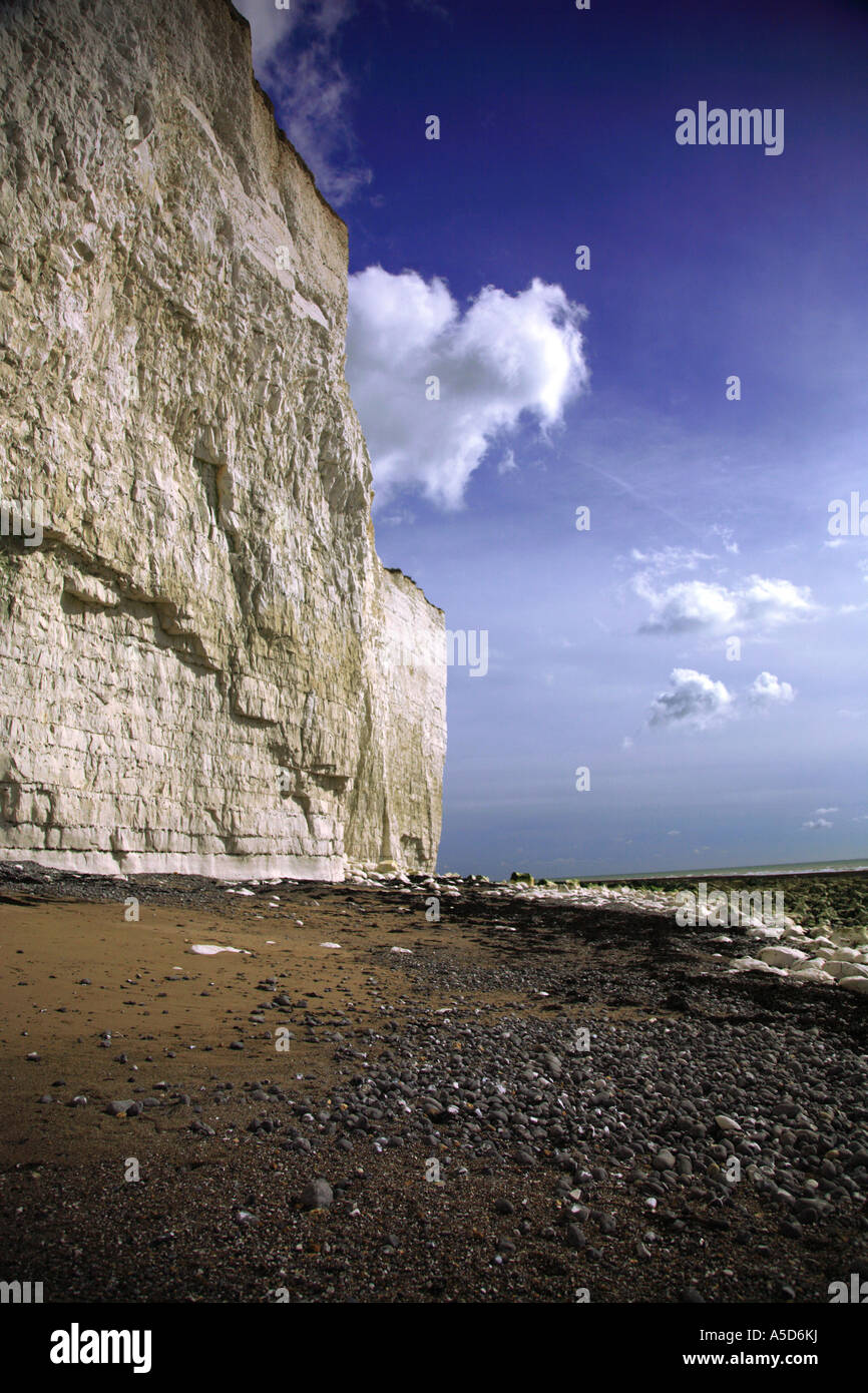 The sheer cliffs at Birling Gap beach Stock Photo - Alamy