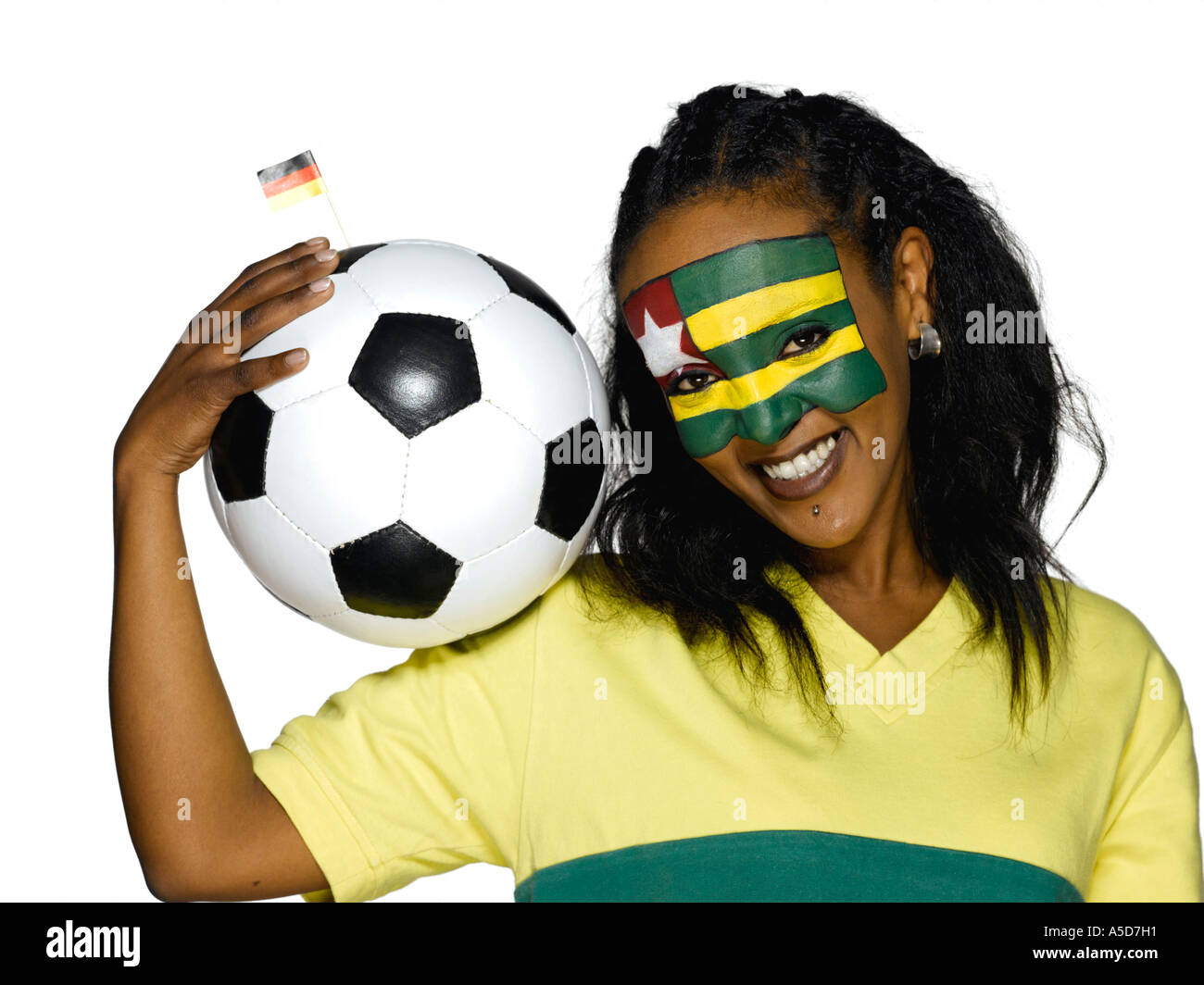 Portrait soccer fan face paint hi-res stock photography and images - Alamy