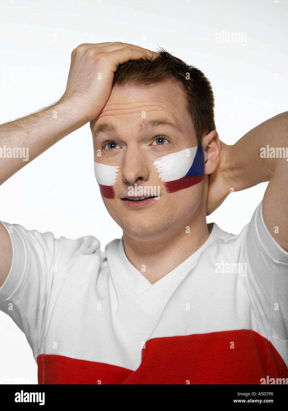 Czech flag face paint hi-res stock photography and images - Alamy