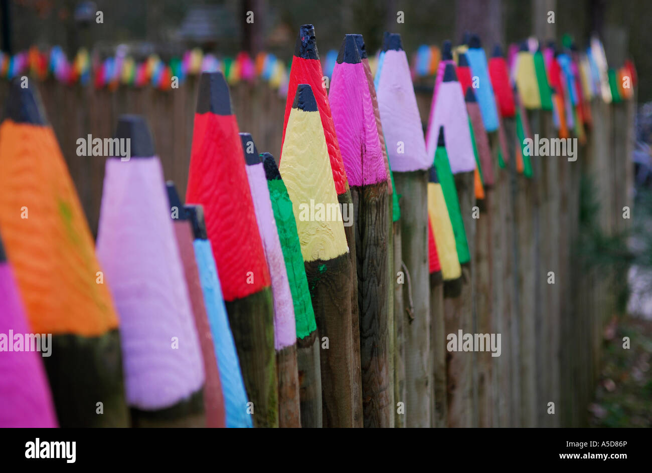 Pencil fence hi-res stock photography and images - Alamy